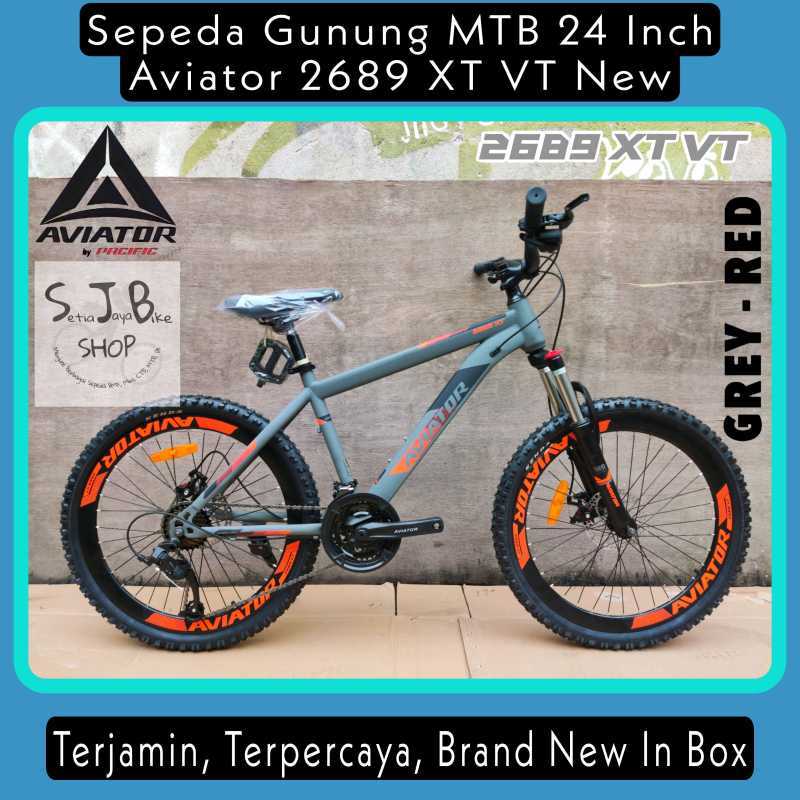 Jual Sepeda Gunung Mtb 24 Inch Aviator 2689 Xt Vt New Hi-ten Steel 3x8 ...