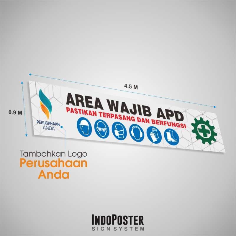 Jual Spanduk Banner K3 Safety Area Wajib Apd Ppe Alat Pelindung Diri Di ...