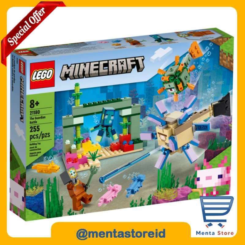 Promo LEGO Minecraft 21180 The Guardian Battle Underwater Popular Game ...