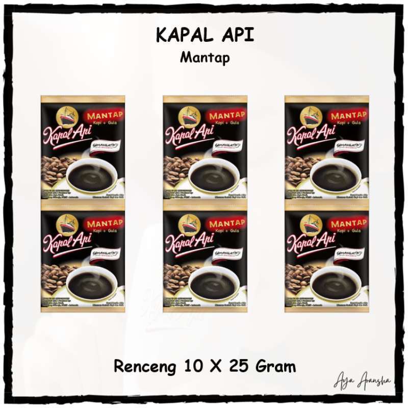 Jual Kopi Kapal Api Mantap Kopi + Gula 10 X 25 gram di Seller Aya ...