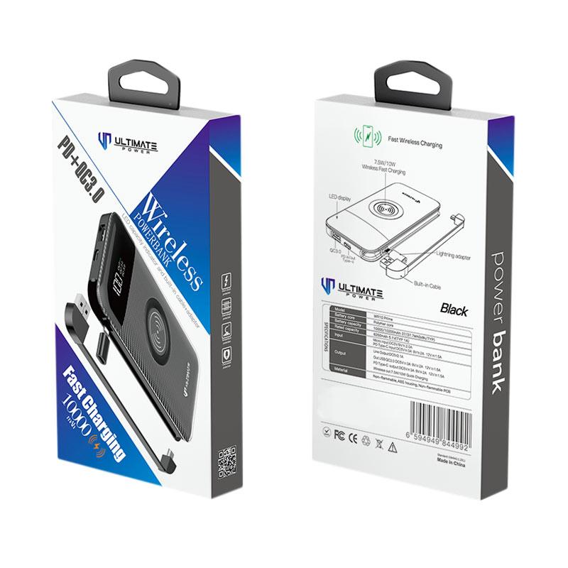 Jual Ultimate WR10 Prime Fast Wireless Powerbank with Cable + Adapter ...