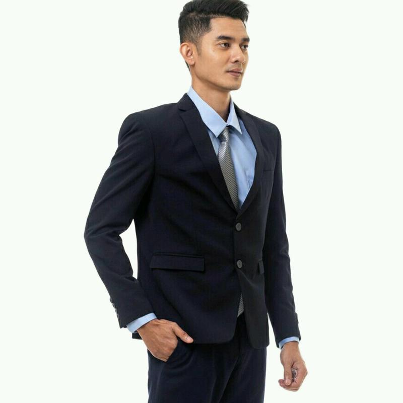 Promo Nikayu Semi Formal Casual Slim Fit Jas Pria - Black Diskon 10% Di ...