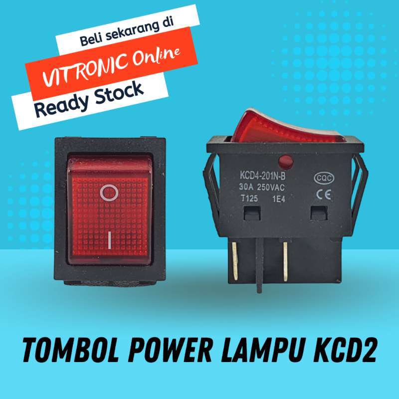 Jual Saklar Mesin Las 30a Besar 4 Pin On Off Tombol Rocker Lampu Kcd2 ...