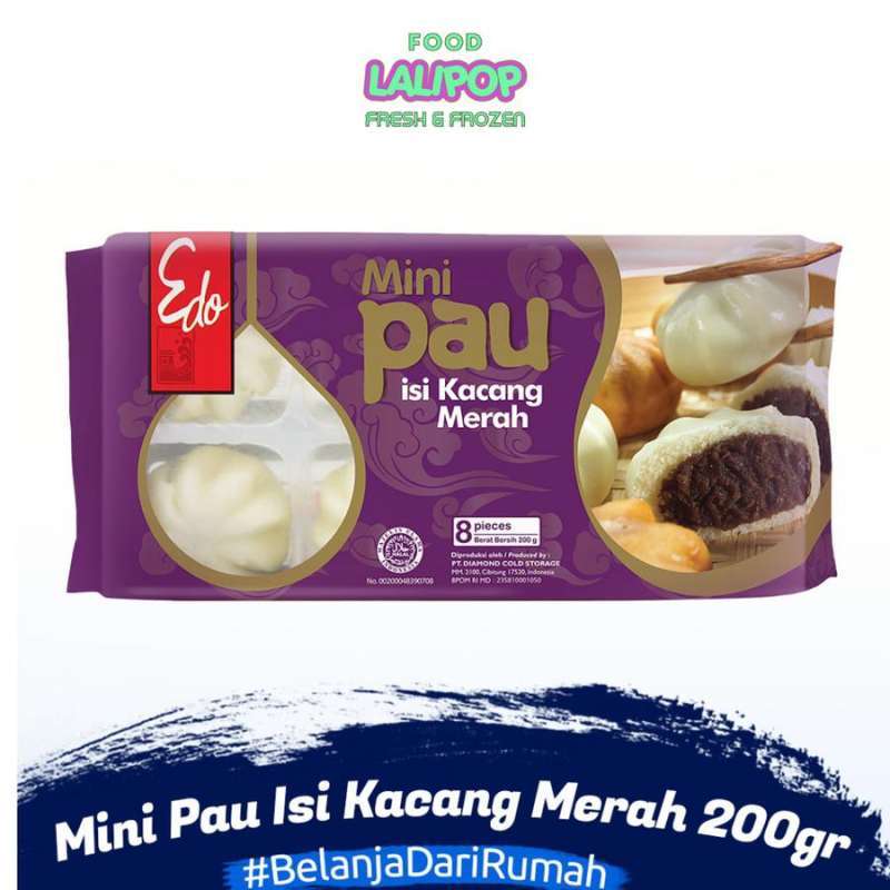 Jual MINI PAU EDO RASA KACANG MERAH/RED BEANS JAJANAN CEMILAN SEHAT di ...