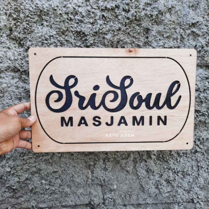 Promo Free Ongkir Custom Sign Logo,Nama,Tulisan Kayu | Papan Penanda ...