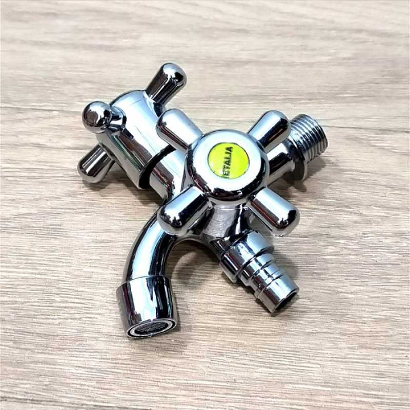 Jual KRAN CABANG MINIMALIS / KERAN AIR SHOWER CABANG 2 / KRAN DOUBLE KAMAR di Seller Linektron ...