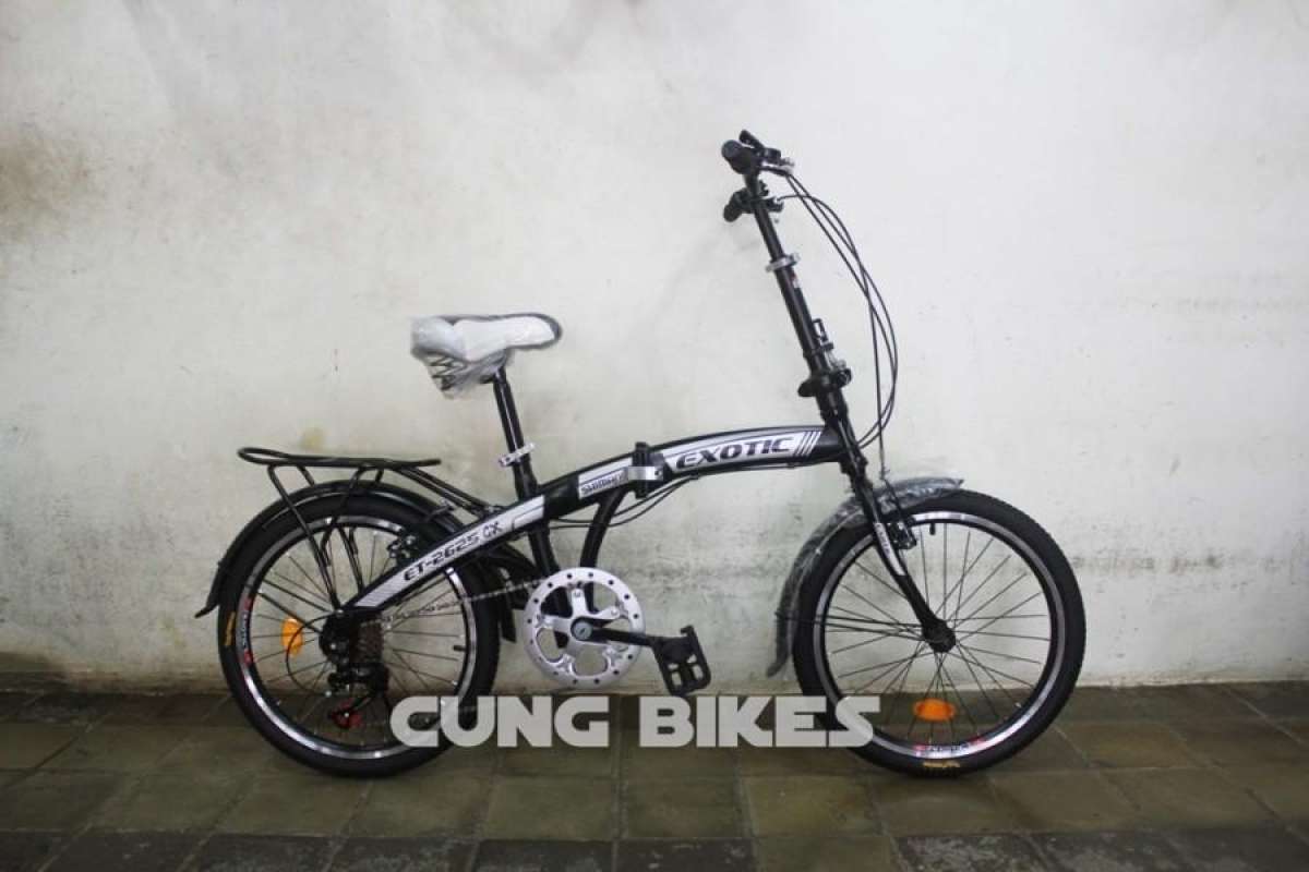 Jual Sepeda Lipat Exotic 2625v Ukuran 20 Warna Hitam Untuk Anak Dan ...