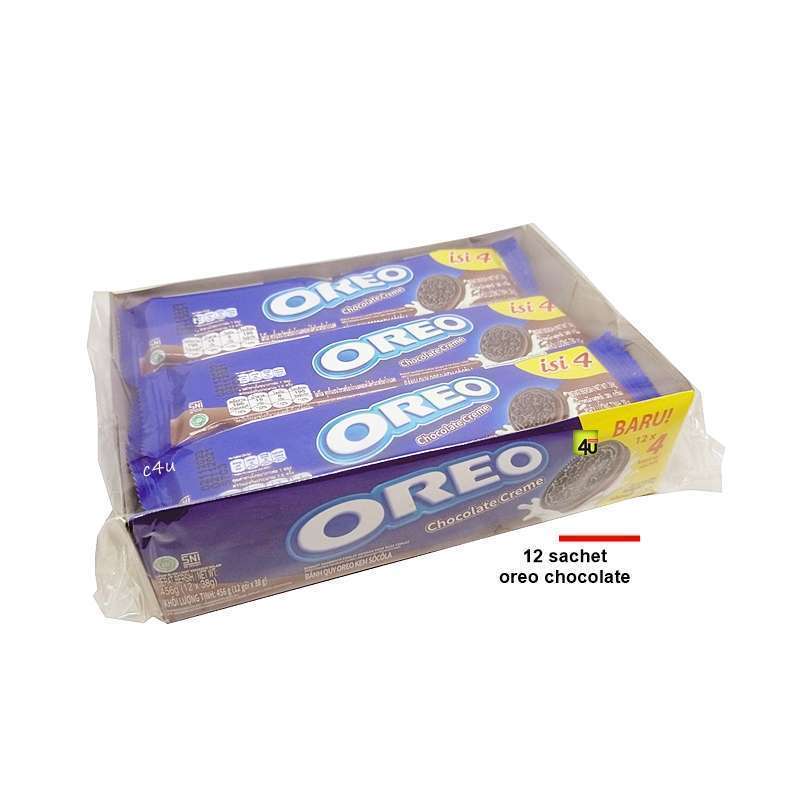 Jual Oreo Biskuit Sandwich Chocolate [12 Sachet/456 Gr] Lup Di Seller ...
