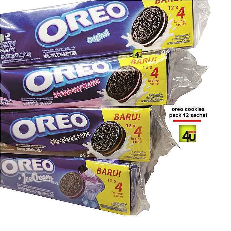 Jual Oreo Biskuit Sandwich Chocolate [12 Sachet/456 Gr] Lup Di Seller ...