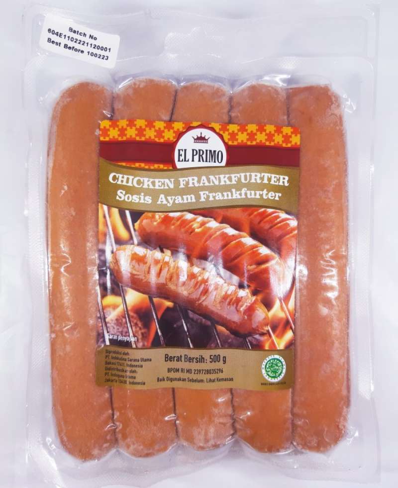 Jual El Primo Chicken Frankfurter Sausage I Sosis Ayam - 500 Gram di ...