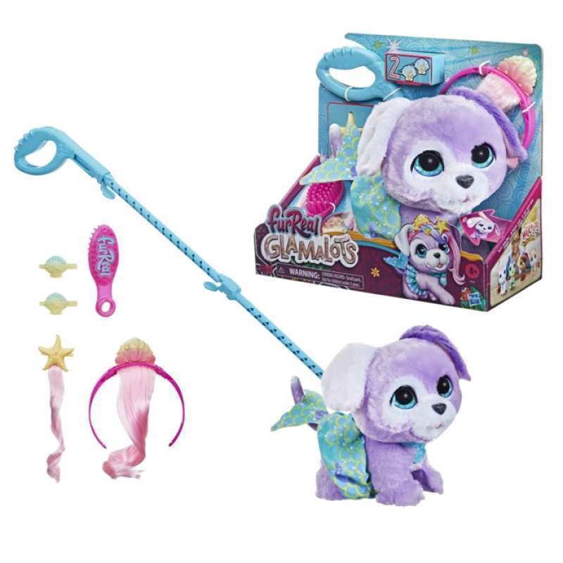 Promo FurReal Glamalots Big Wags Interactive Pet Dog Special Version Mermaid Hasbro F2601 Mainan ...