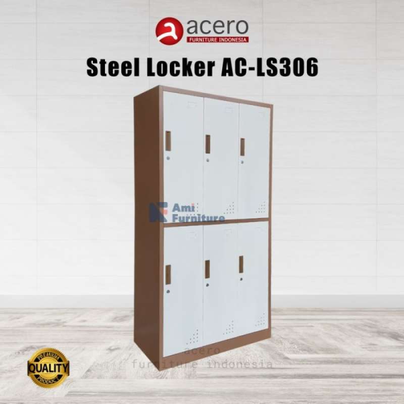 Jual Lemari Locker Besi Murah Locker Cabinet 6 Pintu LOKER AC-LS306 ACERO di Seller Ami ...