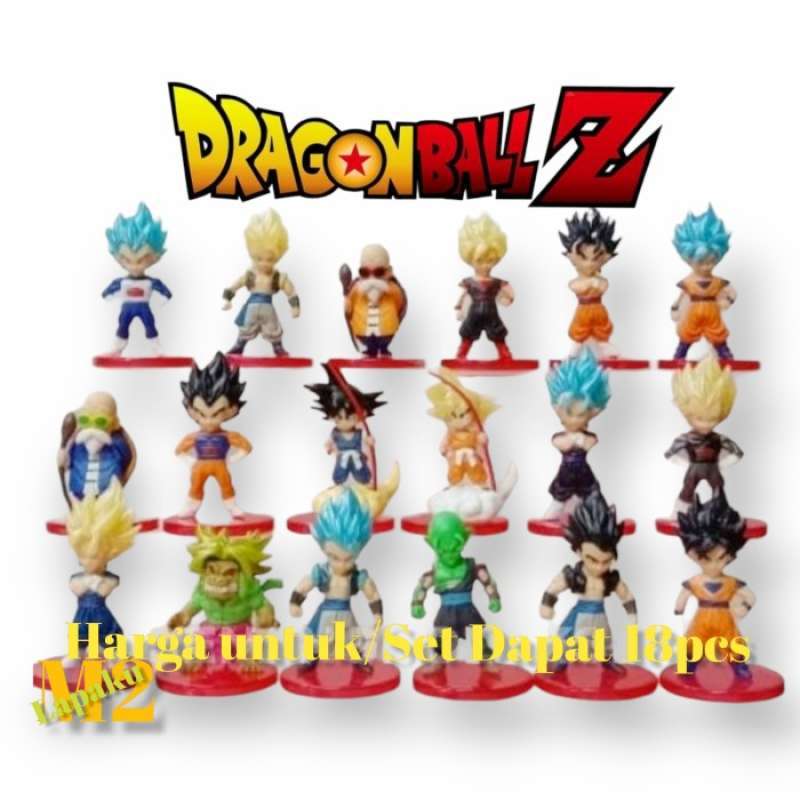 Jual FIGURE DRAGON BALL SUPER SAIYAN CHIBI SET ISI 18/MAINAN TOPPER di ...