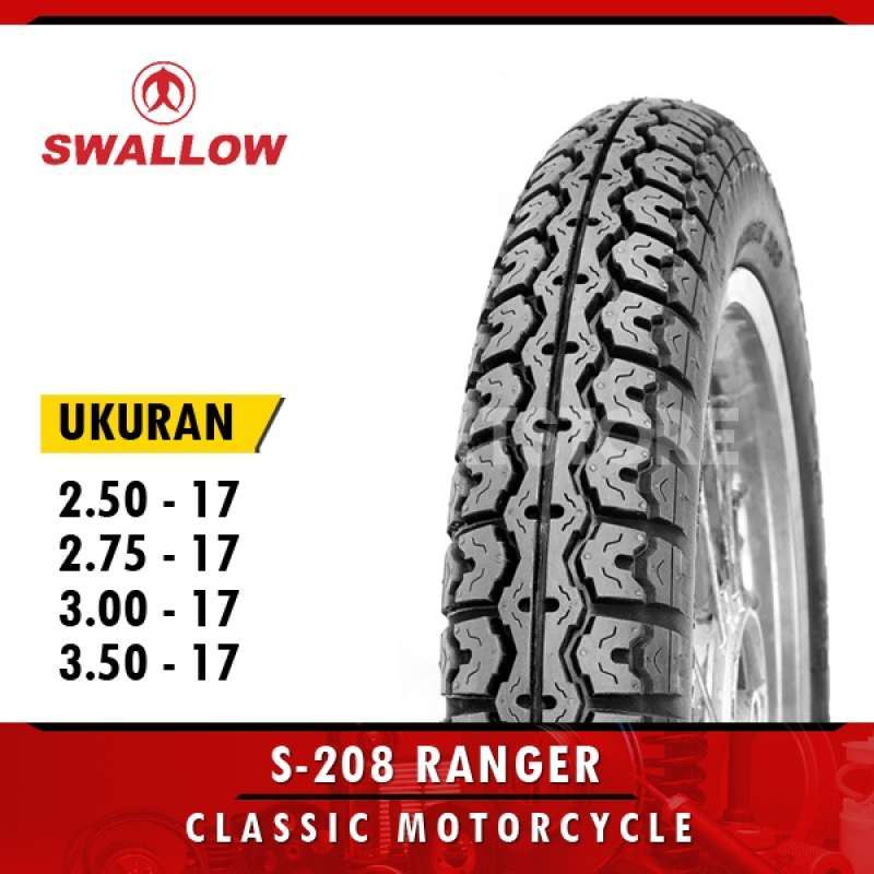 Jual Ban Motor Swallow S208 Ranger 250 275 300 350 Ring 17 Tube Type ...