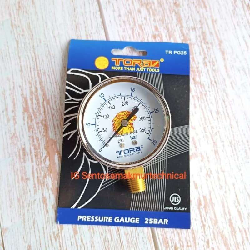 Jual TORA 25 BAR Pressure Gauge Amper Ampere Meteran Angin Kompresor ...