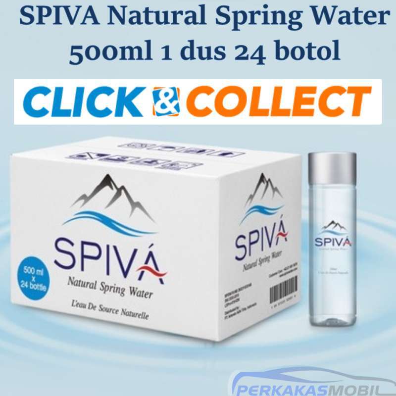 Promo SPIVA Natural Spring Water 500ml 1 dus 24 botol Air Mineral Alami ...