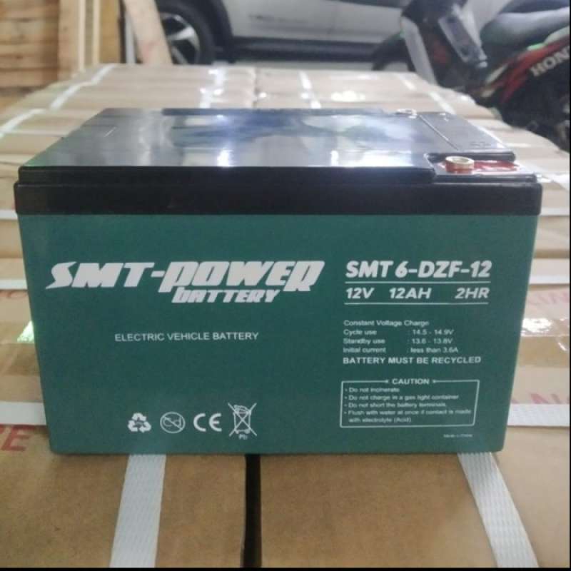 Jual Baterai Aki 12V 12Ah 2Hr Smt 6-Dzf-12 Sepeda Listrik E-Bike Sla ...
