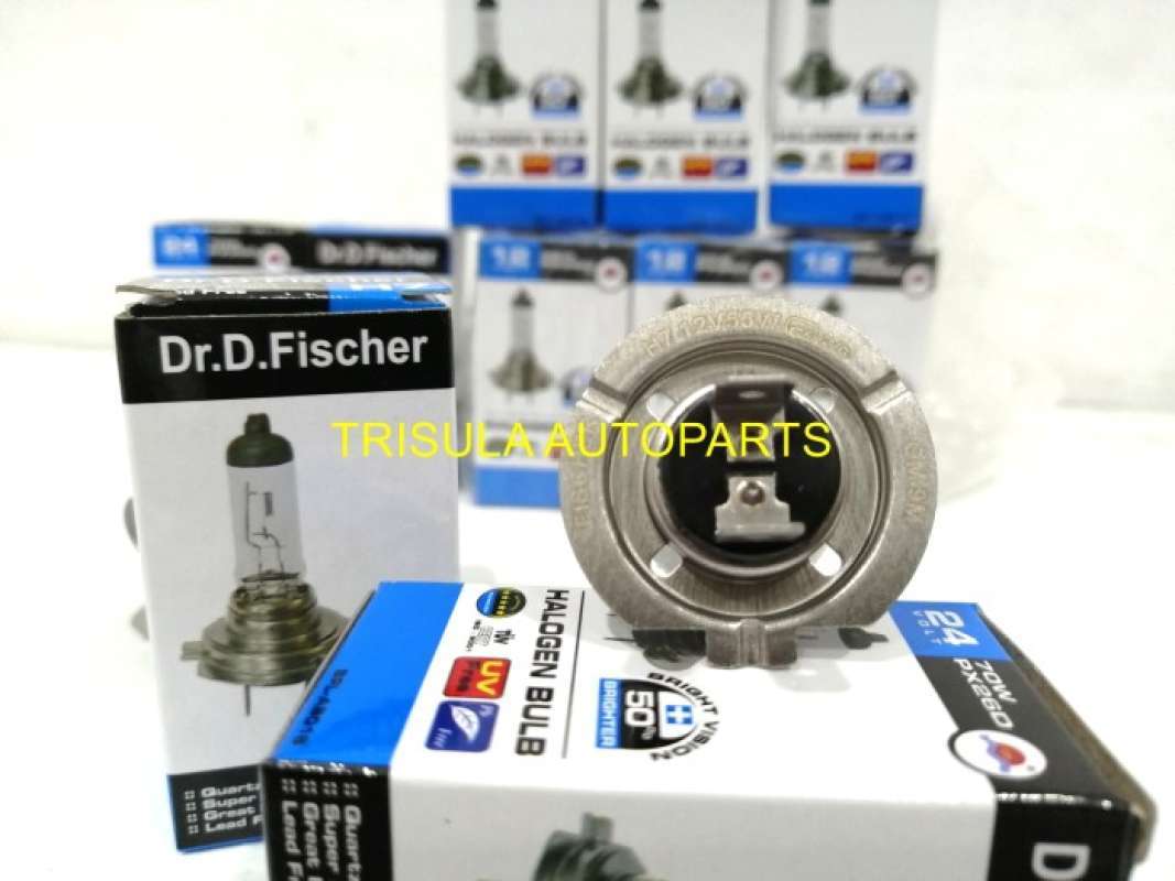 Jual Lampu Halogen H7 12V 55W + 50% Uv Filter / Dr D Fischer Germany di ...