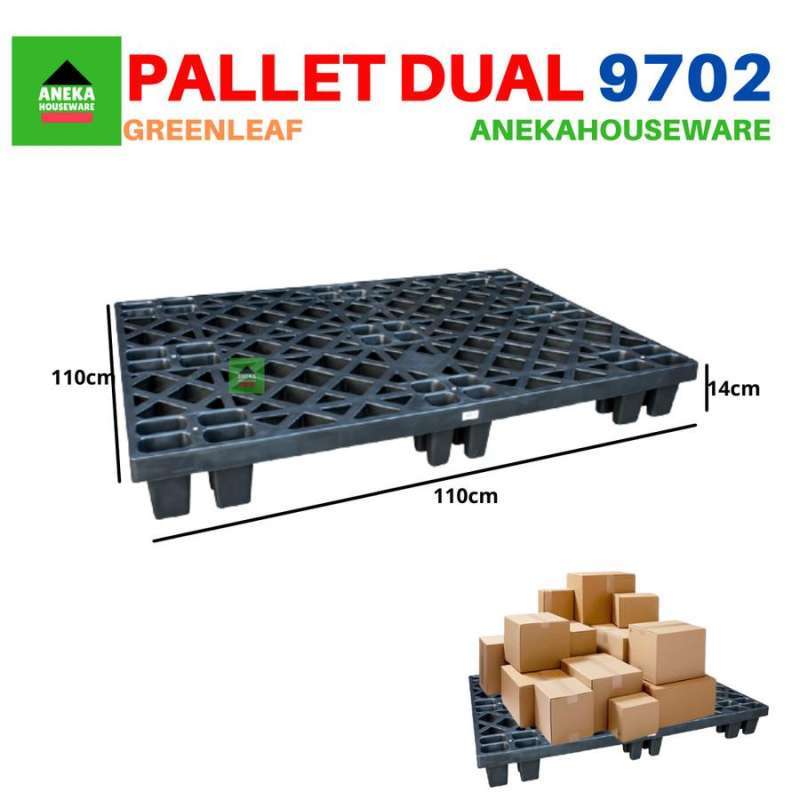 Jual Pallet Plastik Alas Tatakan Gudang Dual Industri 9702 Green Leaf Di Seller Anekahouseware ...