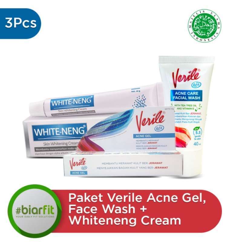 Jual Paket White-Neng, Verile Acne Gel, Verile Face Wash di Seller Alfa ...