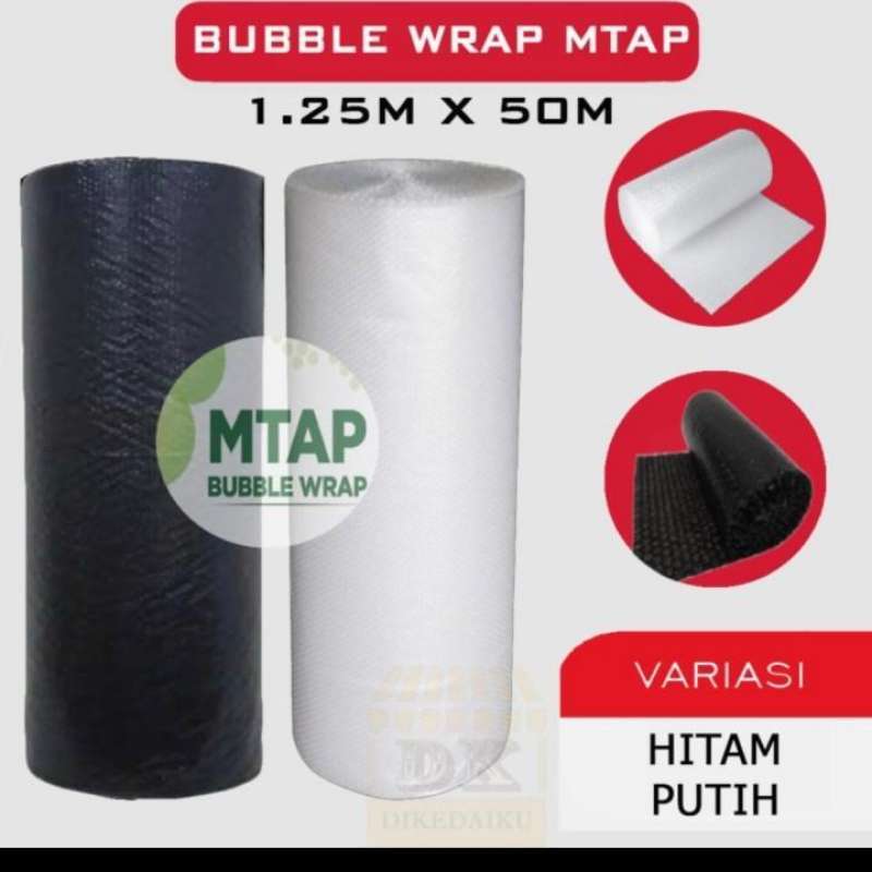 Jual Bubble Wrap 50m x 125cm Black Hitam MTAP Hitam ATAU PUTIH BENING di Seller Shuma Store ...