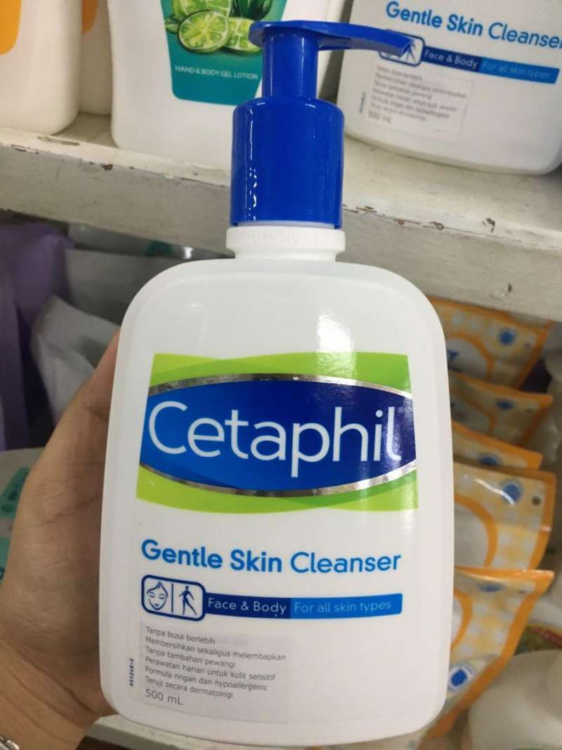 Jual cetaphil gentle skin cleanser 500ml sabun untuk wajah dan body di ...