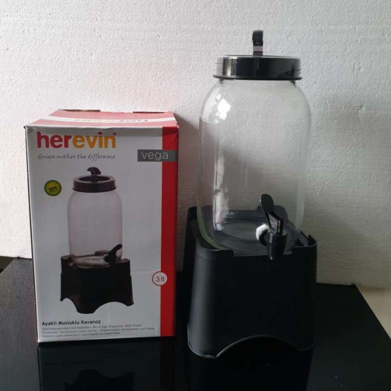 Jual HEREVIN DISPENSER WATER 3 LTR LITER TEMPAT AIR MINERAL JUICE di ...
