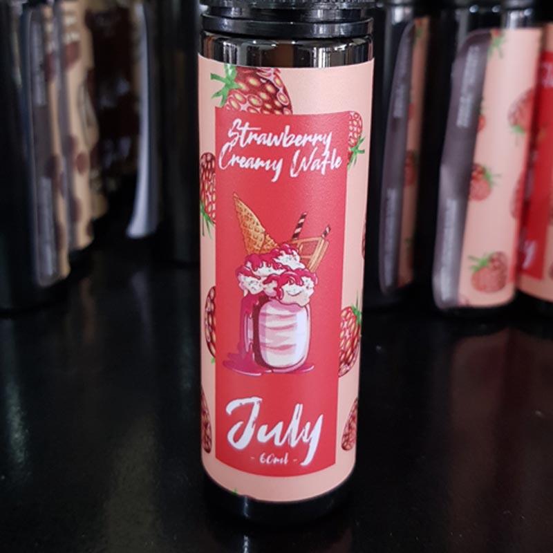 Promo Juicenesia July X Usa Rasa Strawberry Cream Waffle Liquid Vape 60 Ml Part Ii Zero Nic