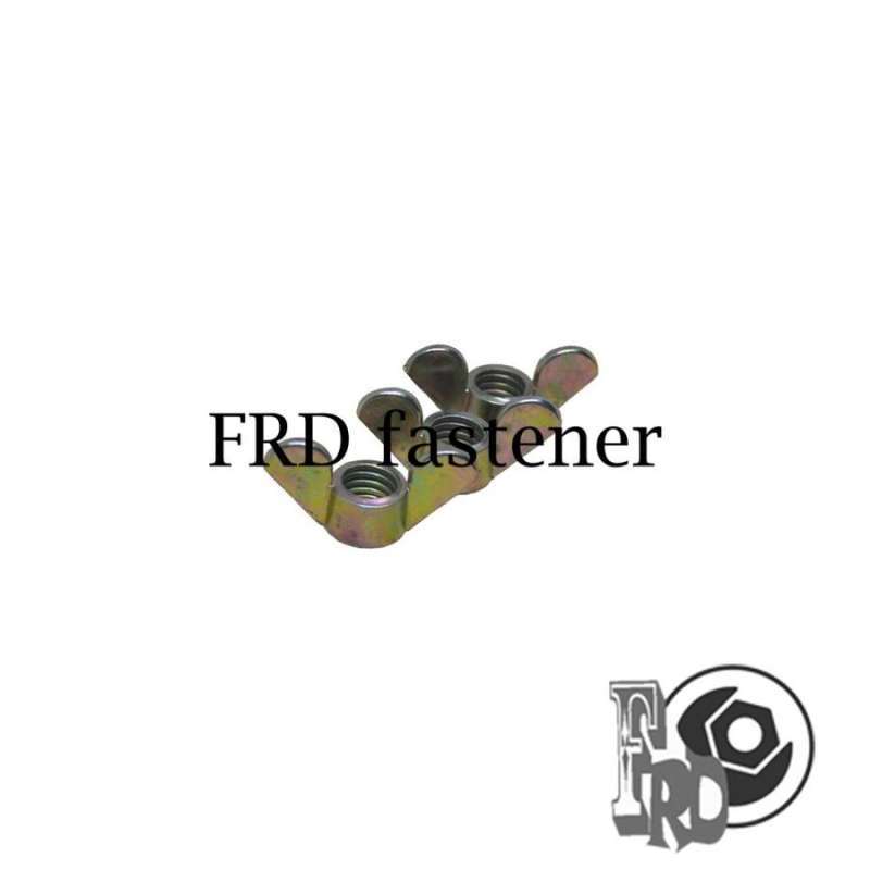 Jual MUR KUPING WING NUT KUNING / MUR KUPU KUPU GALVANIS ZINC PLATING ...