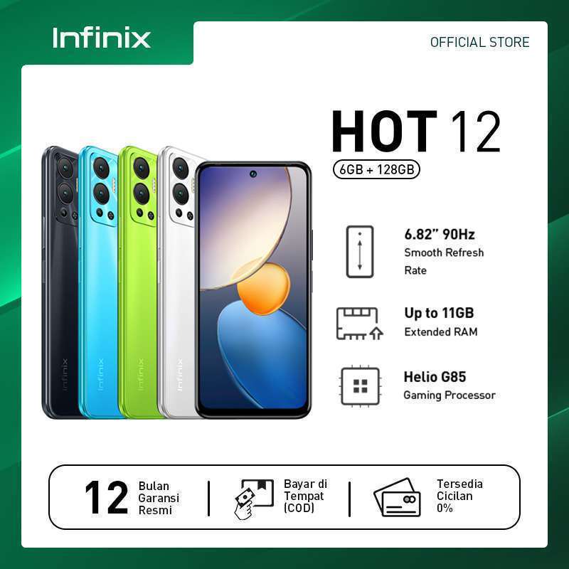 Jual Infinix Hot 12 [6GB/ 128GB/ Official Store] + Bundling Telkomsel ...