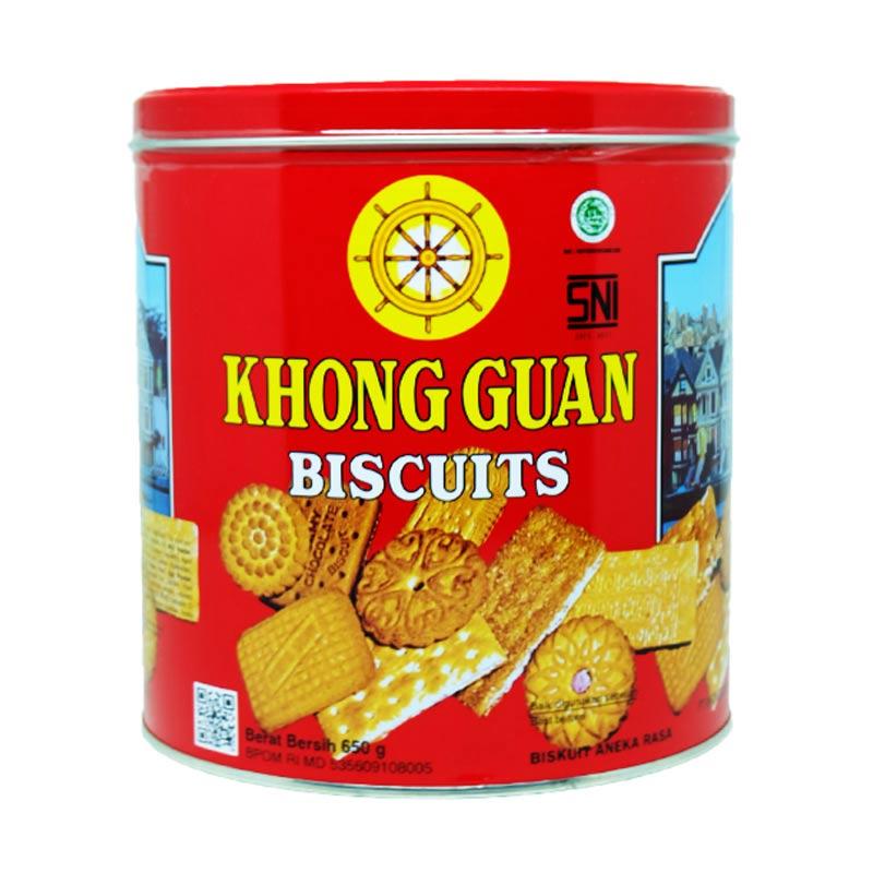 Jual Khong Guan Kaleng Bulat Biscuits Merah [650 g] di Seller Wilson ...