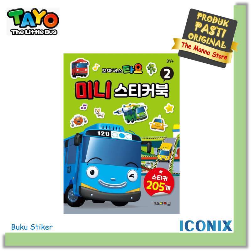 Jual Iconix Tayo The Little Bus Mini Sticker Book 2 TYP120009 Korean Toys Animation Mainan ...