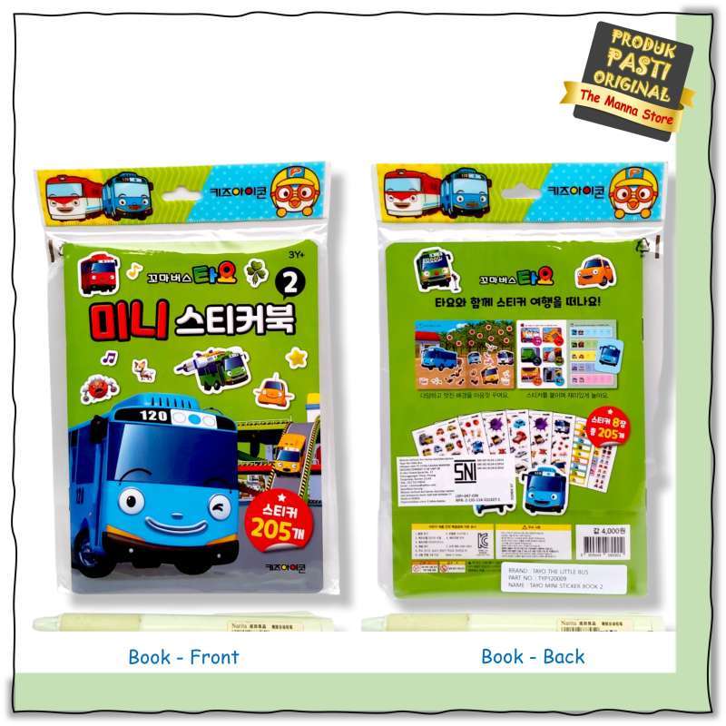 Jual Iconix Tayo The Little Bus Mini Sticker Book 2 TYP120009 Korean ...