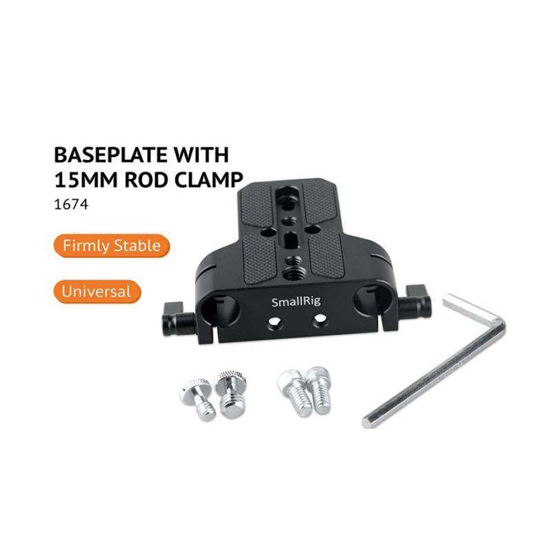 Jual Smallrig Low Profile Base Plate With Rod Rail Clamp Di Seller Sun ...