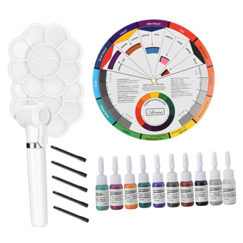 Jual 19pcs Tattooing Pigment Mixer Ink Agitator Sticks Color Mixing ...
