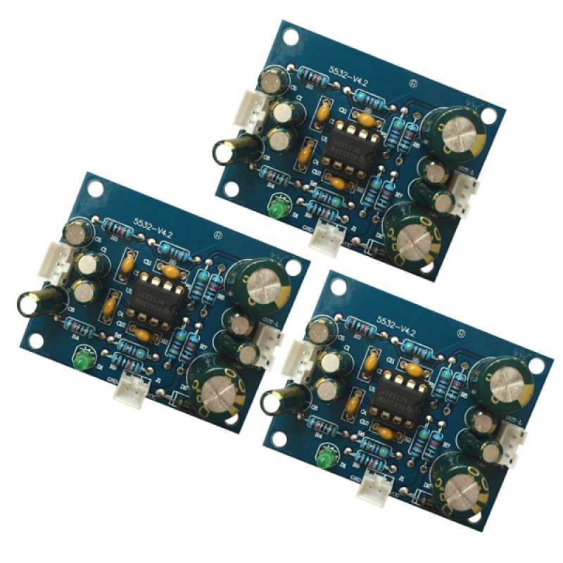 Promo 3 Pack Digital Power Pre-amplifier Board Stereo 5532 Double Panel ...