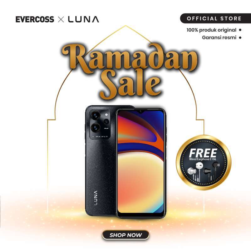 Promo LUNA x EVERCOSS Smartphone V6 RAM 6/128GB Dual SIM 4G LTE 6.5 ...