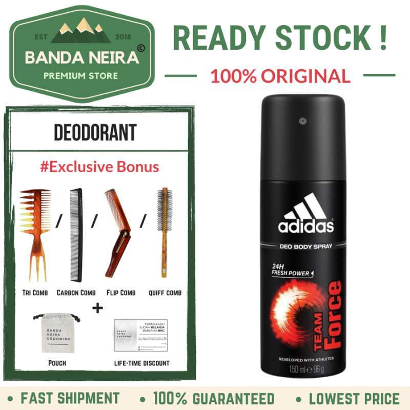 Jual ADIDAS Team Force Deo Body Spray Deodorant / Deodoran - NO BONUS ...