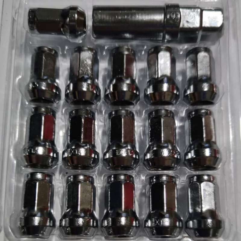 Jual 16 Pcs + 1 Kunci Mur Roda Max Guard M12 X 1.5 Warna Chrome Anti ...