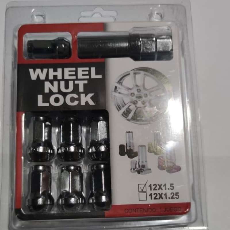 Jual 16 Pcs + 1 Kunci Mur Roda Max Guard M12 X 1.5 Warna Chrome Anti ...