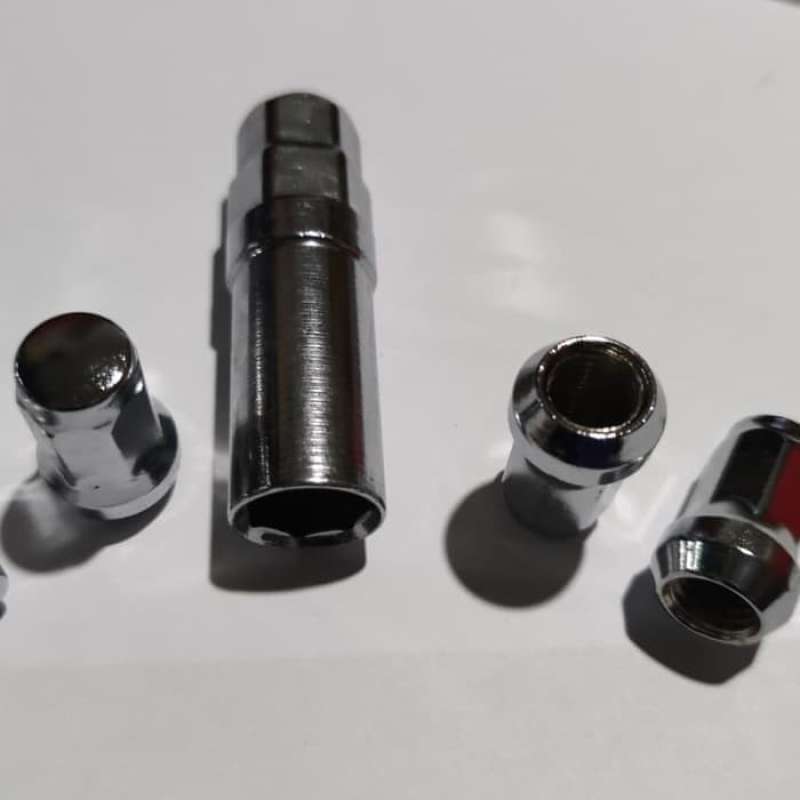 Jual 16 Pcs + 1 Kunci Mur Roda Max Guard M12 X 1.5 Warna Chrome Anti ...