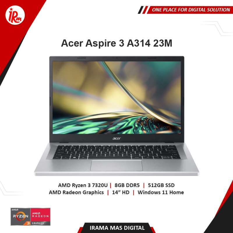 Jual Acer Aspire A314 23m - Amd Ryzen 3 7320u 8gb 512gb Ssd Hd W11 Di ...