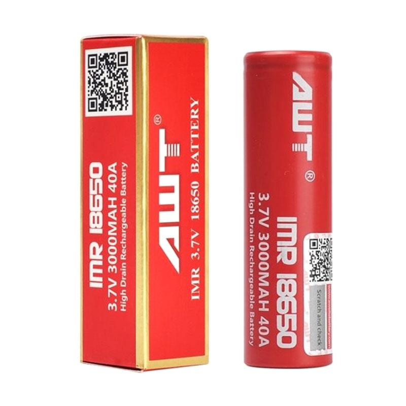 Jual AWT Original 18650 Flat Top Battery [3000 mAh] di Seller Red Star ...