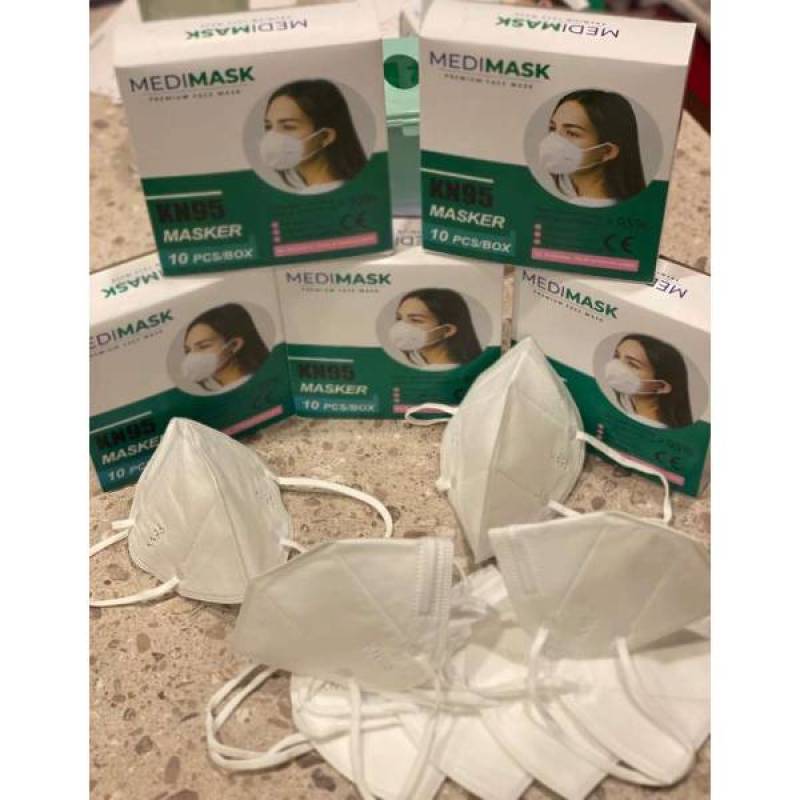 Jual Masker Kn95 Putih Medimask 5 Ply - Premium Mask Kn 95 5ply Isi 10 ...