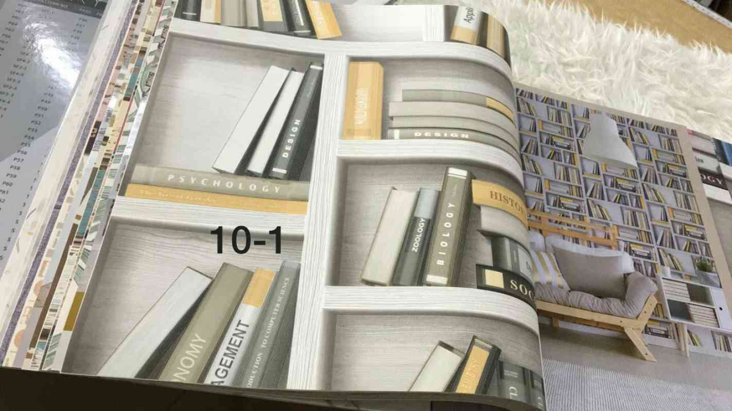 Jual Wallpaper Dinding Motif Rak Buku Susun Natural 3d Sf Di Seller ...