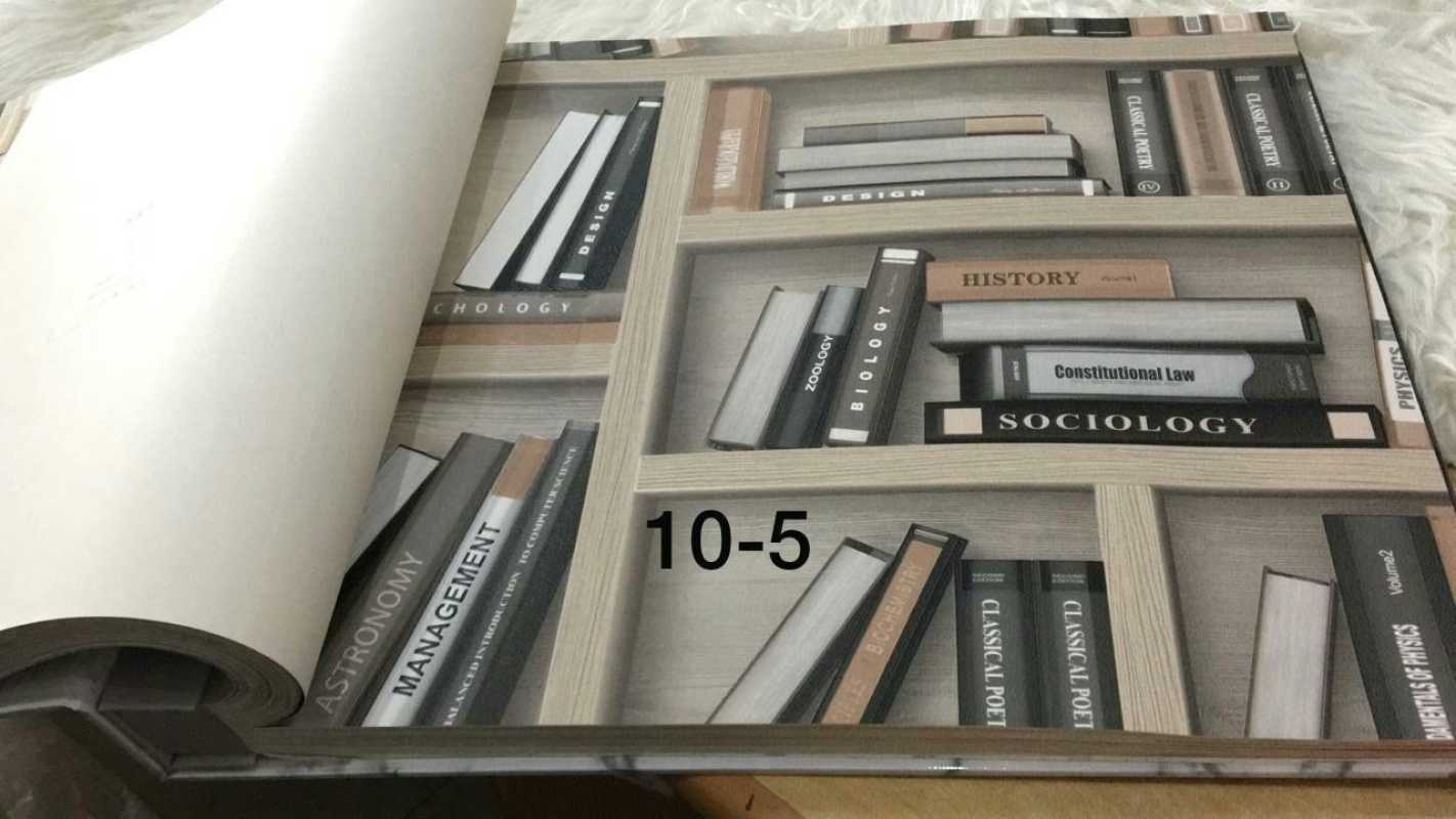 Jual Wallpaper Dinding Motif Rak Buku Susun Natural 3d Sf Di Seller ...