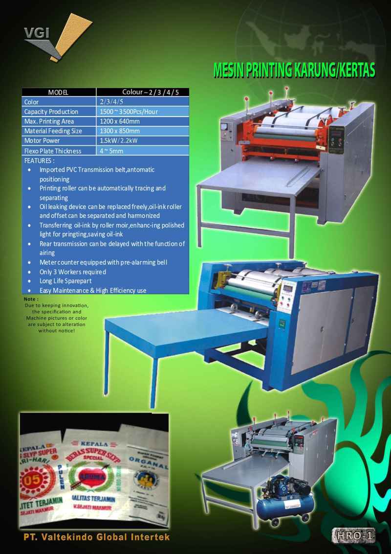 Jual Mesin Printing Karung Di Seller Valtekindo Global - Sekejati-2 ...