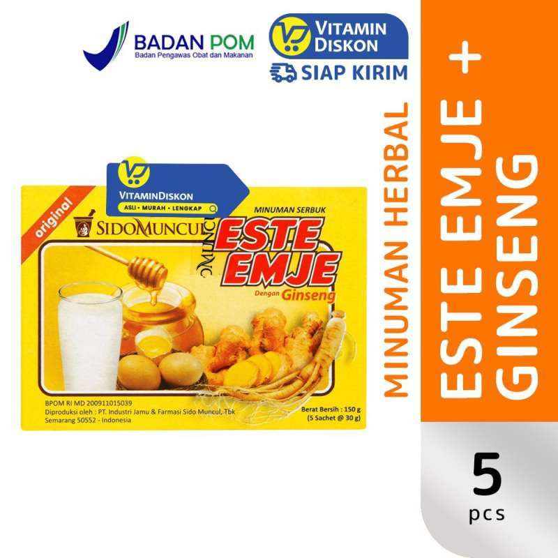 Promo Sidomuncul Este-emje Plus Gingseng 1 Box | Minuman Herbal Menjaga ...