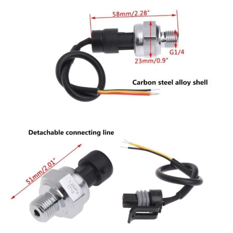Promo Pressure Transducer Transmitter Sensor Arduino Water Gas Oil Fuel ...