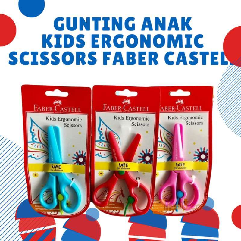 Jual Kids Ergonomic Scissors Faber Castell | Gunting Anak Faber Castell ...